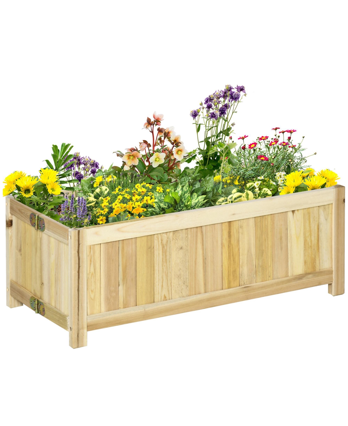 Click here for 28x12 Foldable Raised Garden Bed Wood Planter Flow... prices
