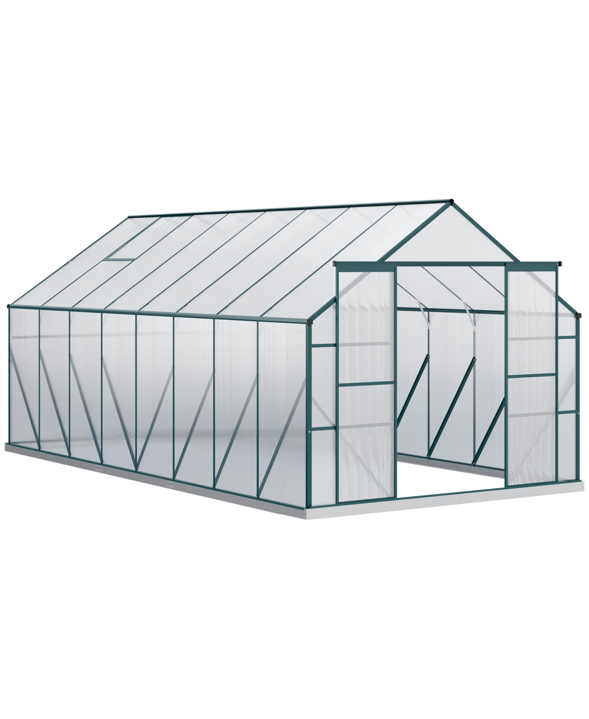 Click here for Outsunny 16 x 8 Polycarbonate Walk-in Garden house... prices