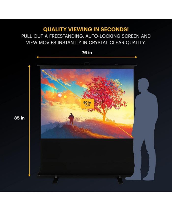 Kodak 80" Portable Projector Screen with Stand and Carry Case - Macy's