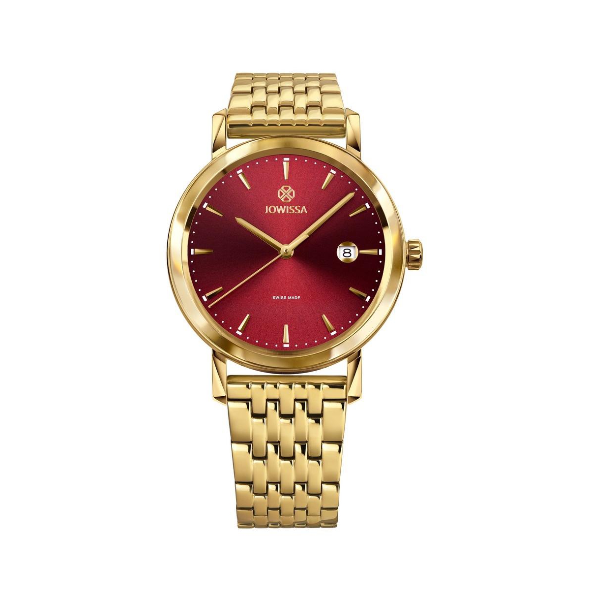 Click here for Magno Swiss Gold Plated Mens 40mm Watch - Red Dial... prices