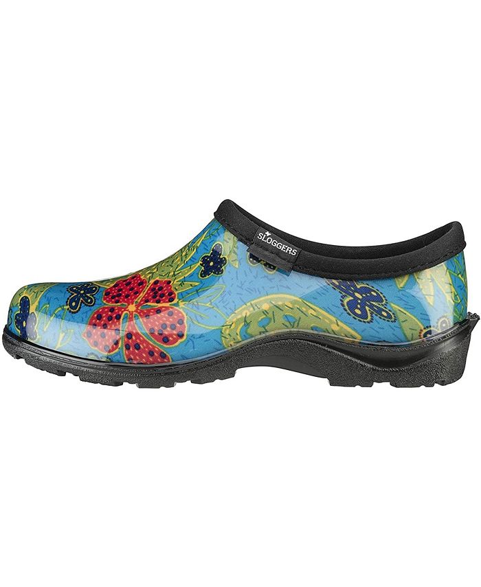Sloggers Womens Rain and Garden Shoes, Midsummer Blue Print, Size 10 ...