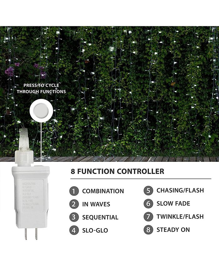 ECOPOTS PRODUCTWORKS 8-Function Mini Bulb LED Light String, Cool White ...