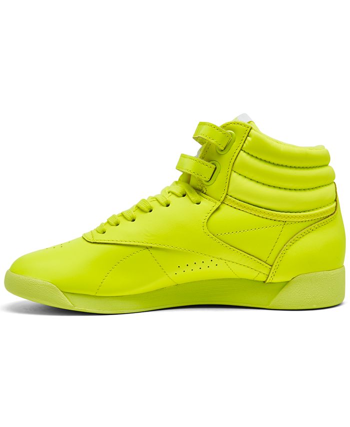 Reebok Women's Freestyle High Top Casual Sneakers from Finish Line - Macy's