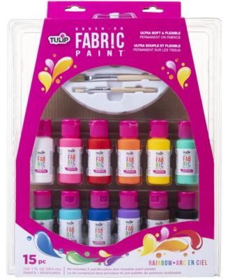Tulip Brush-On Fabric Paint 12/Pkg-Rainbow - Macy's