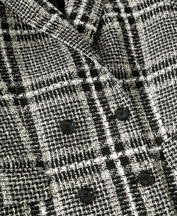 MANGO Women's Tweed Check Blazer - Macy's