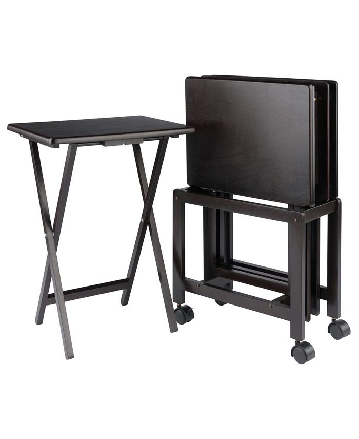 Winsome Allen 5-Piece Wood Snack Table Set - Macy's