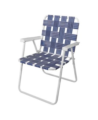RIO Gear Camp and Go Folding Web Chair White Frame, Blue Webbing - Macy's