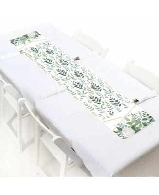 Boho Botanical - Petite Greenery Party Paper Table Runner - 12 x 60 ...