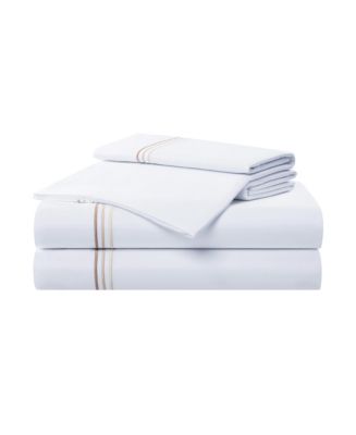 Aston and Arden Sateen California King Sheet Set, 1 Flat Sheet, 1 ...