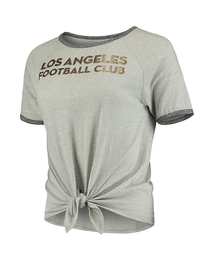 Concepts Sport Women's Heathered Gray LAFC Squad Tie-Up T-shirt - Macy's