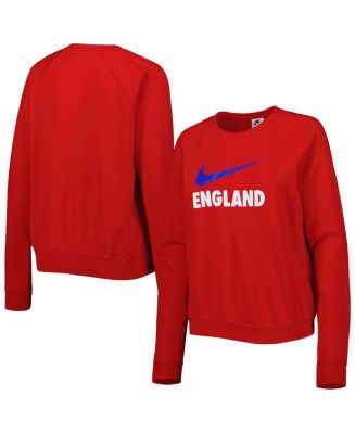 Women's Nike Red England National Team Lockup Varsity Raglan Pullover ...
