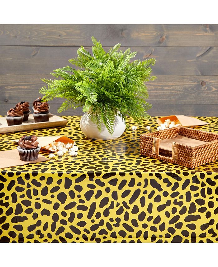 Sparkle and Bash Cheetah Print Tablecloths for Jungle Safari Birthday ...