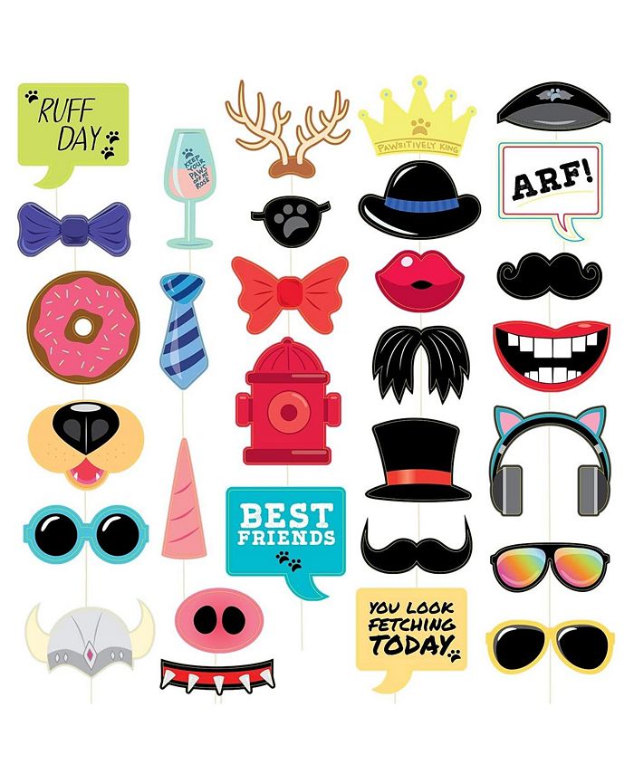 Blue Panda Dog Photo Booth Props for Pet Party Supplies 30 Pieces - Macy's