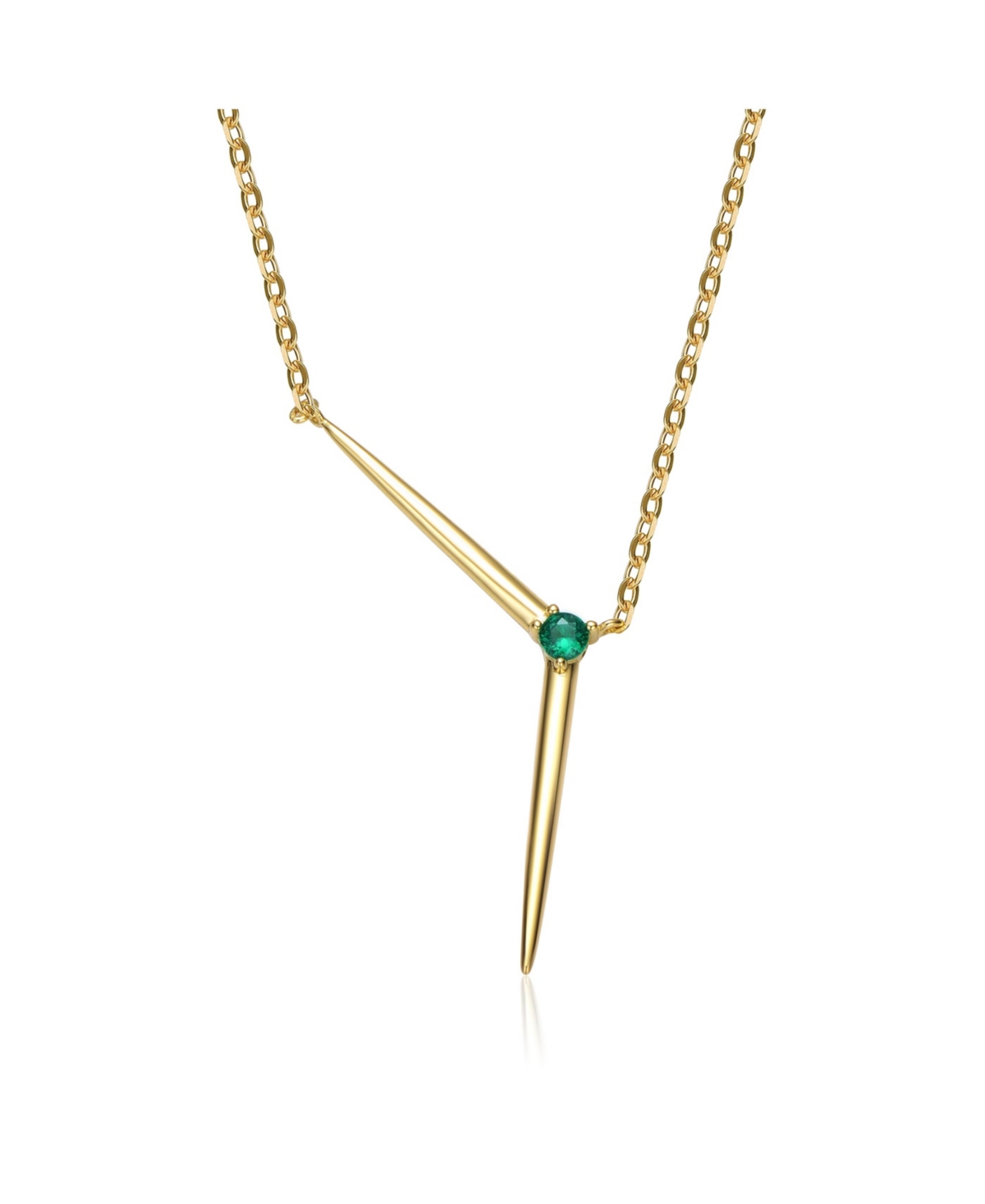 Click here for 14k Yellow Gold Plated with Green Cubic Zirconia S... prices