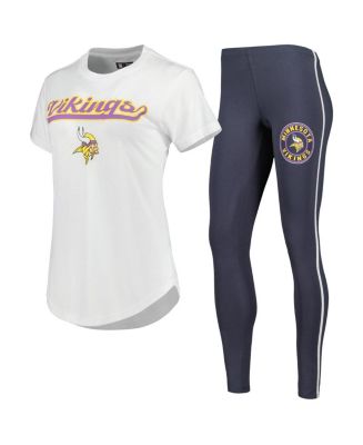 Women's Concepts Sport White, Charcoal Minnesota Vikings Sonata T-shirt ...