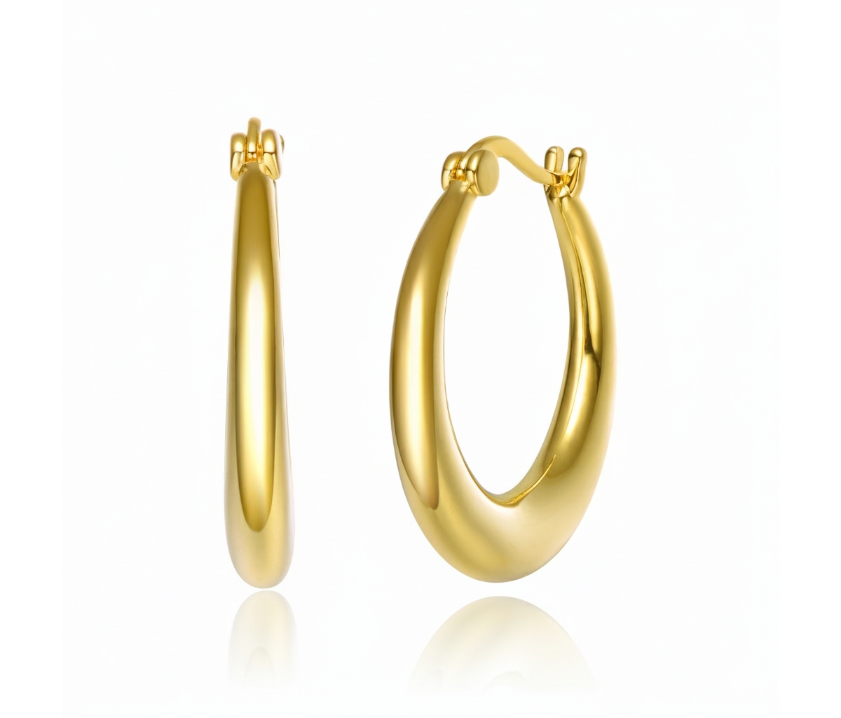 Click here for 14K Gold Plated Large Hoop Earrings - Gold prices