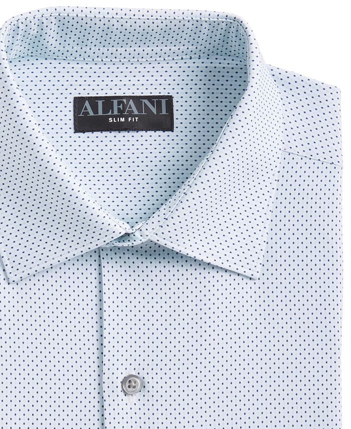 Alfani Men's Slim Fit 4-Way Stretch Dima Geo-Print Dress Shirt, Created ...