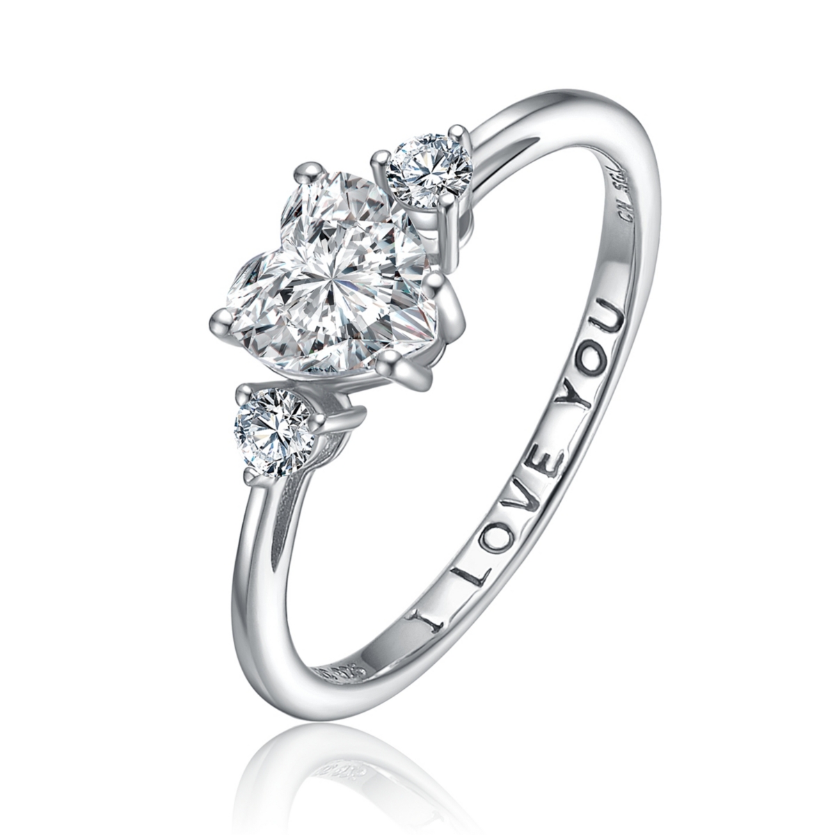 Click here for Sterling Silver Heart and Round Clear Cubic Zircon... prices