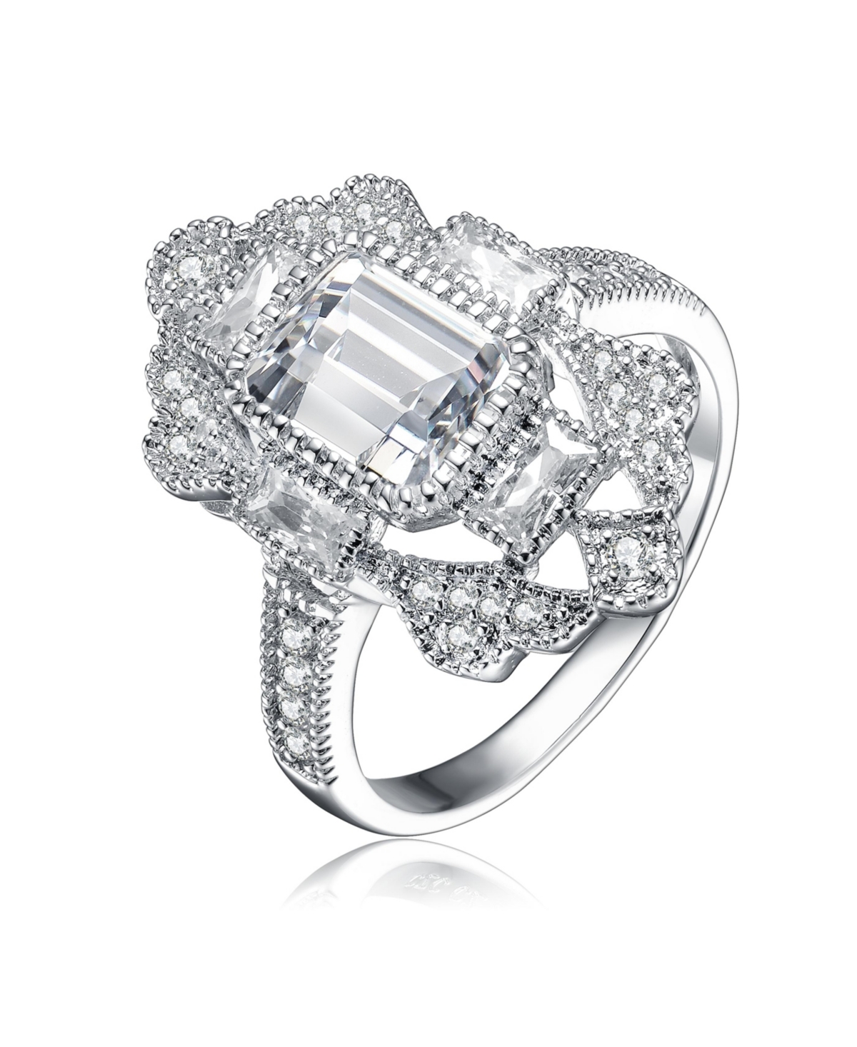 Click here for Exquisite Sterling Silver Rhodium-Plated Cubic Zir... prices