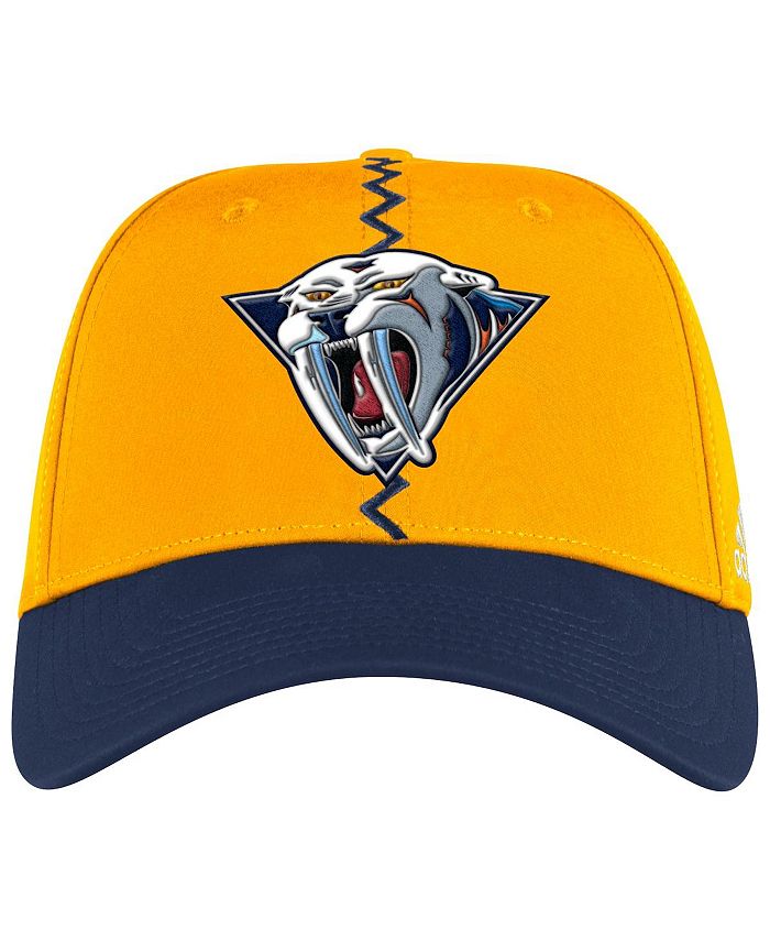 adidas Men's Yellow, Navy Nashville Predators Reverse Retro 2.0 Flex ...