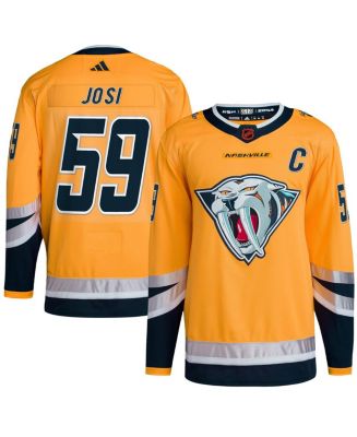 Men's adidas Roman Josi Yellow Nashville Predators Reverse Retro 2.0 ...