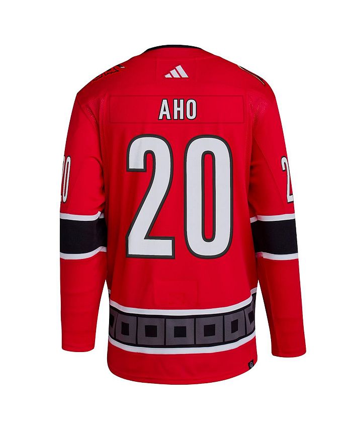 adidas Men's Sebastian Aho Red Carolina Hurricanes Reverse Retro 2.0 ...