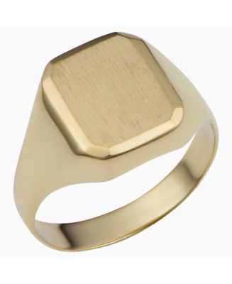 The Duke Signet Ring In 14K Yellow Gold- 8 inches - Macy's