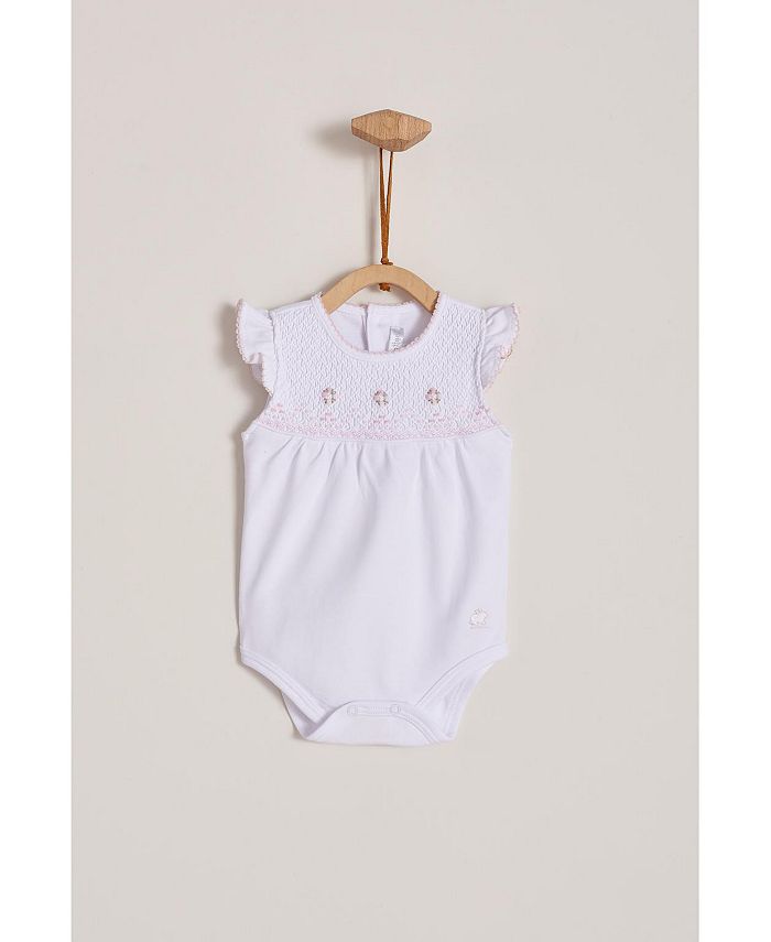 babycottons unisex Softest Smock Short Sleeve Bodysuit Made With ...