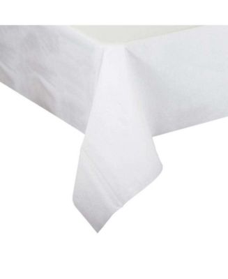 50" x 108" White Rectangular Linen-Like Tablecloths (12 Tablecloth ...