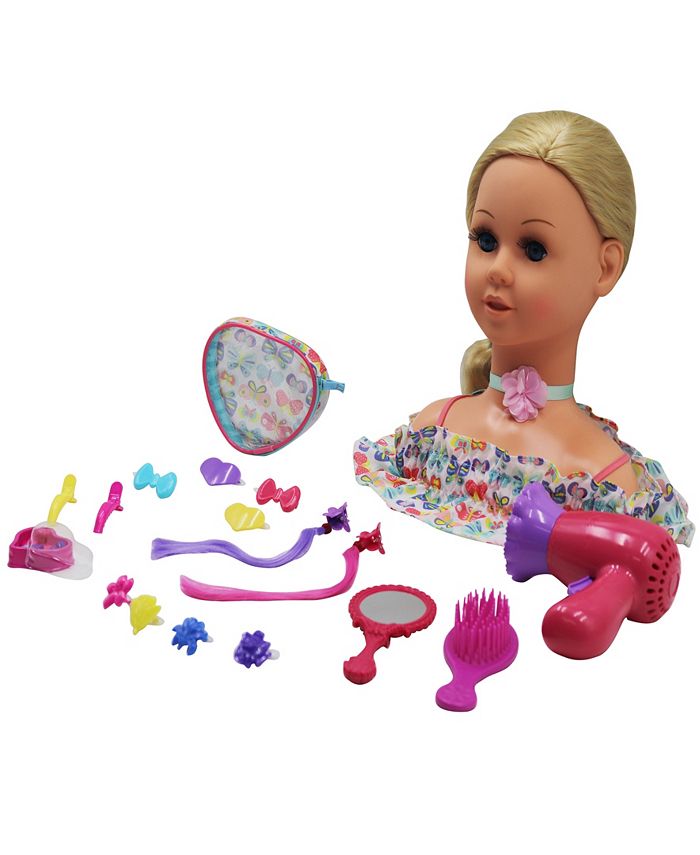 Dream Collection Doll Head Hair and Makeup Styling Playset Gi-Go Dolls ...