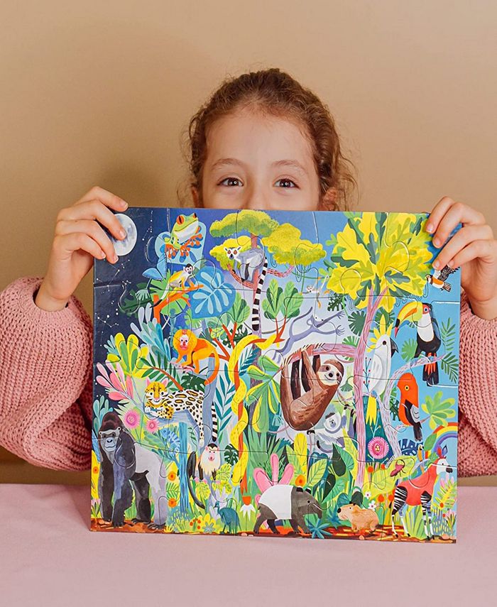 Eeboo Rainforest Life 20 Piece Jigsaw Puzzle Set - Macy's