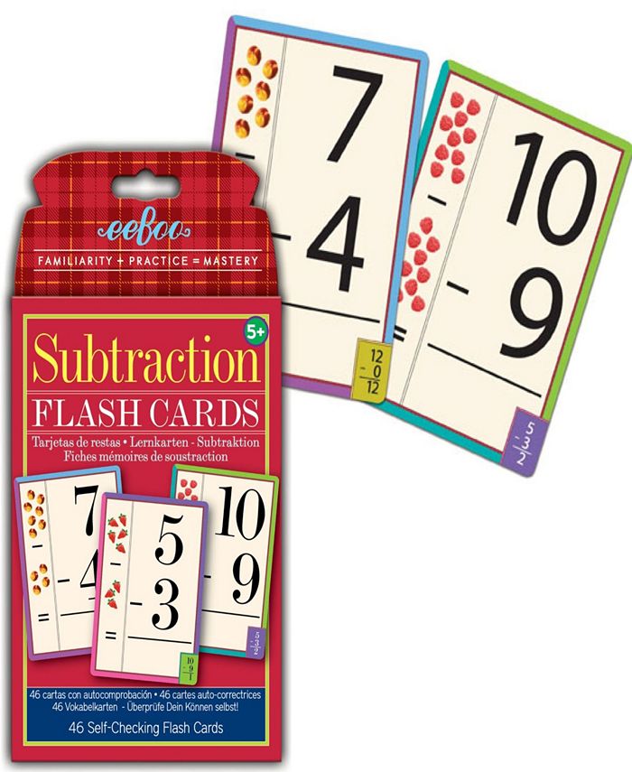 Eeboo Subtraction Educational Flash Cards - Macy's