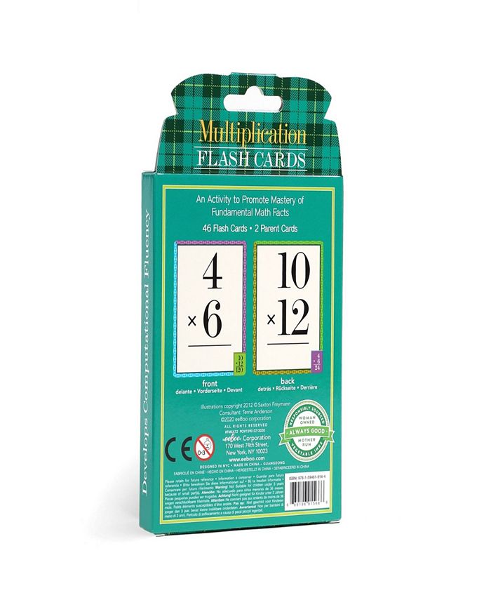 Eeboo Multiplication Educational Flash Cards 46 Piece Set - Macy's