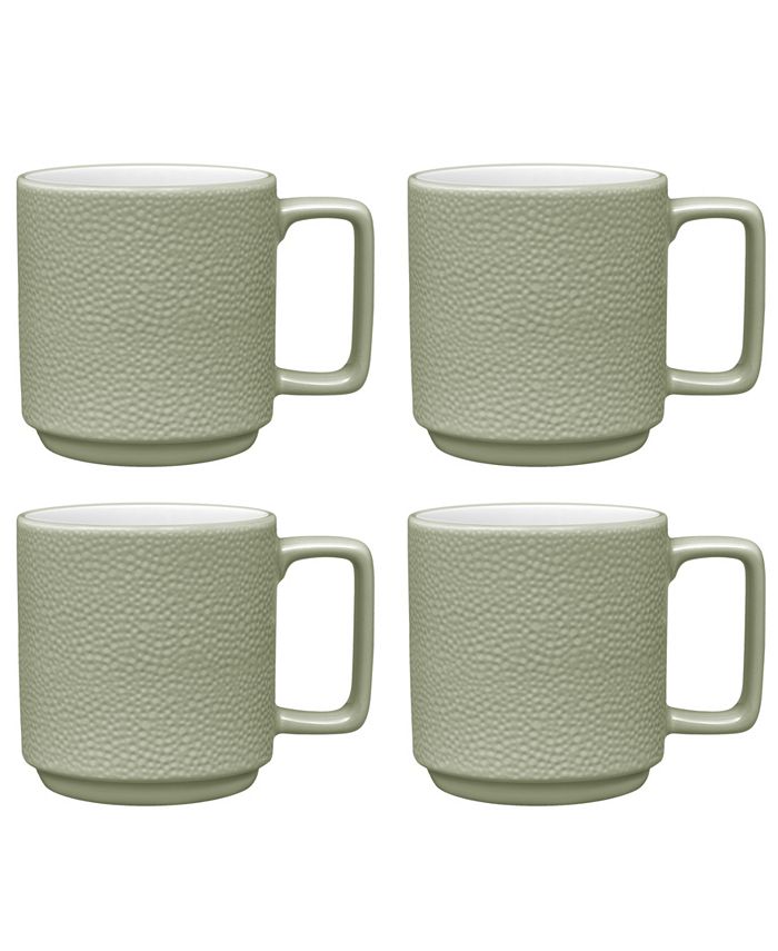 Noritake Colortex Stone Stax Mugs, Set of 4 - Macy's