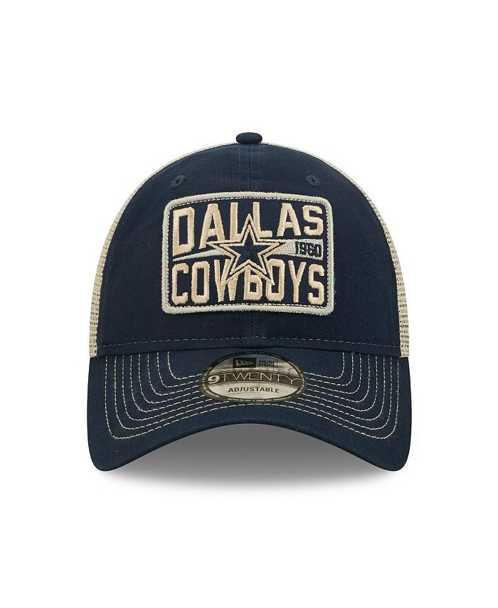 New Era Men's Navy and Natural Dallas Cowboys Devoted Trucker 9TWENTY ...