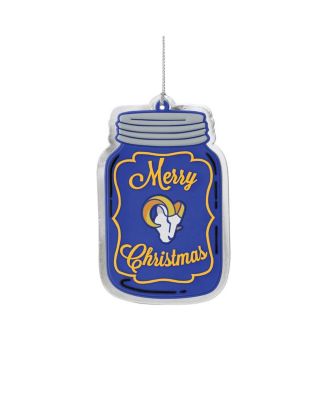 FOCO Los Angeles Rams Flat Mason Jar Ornament - Macy's