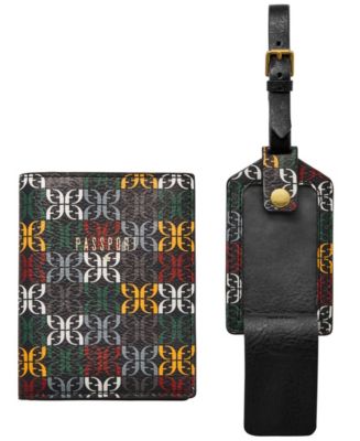Fossil Passport Polyvinyl Chloride Case and Luggage Tag Wallet Gift Set ...