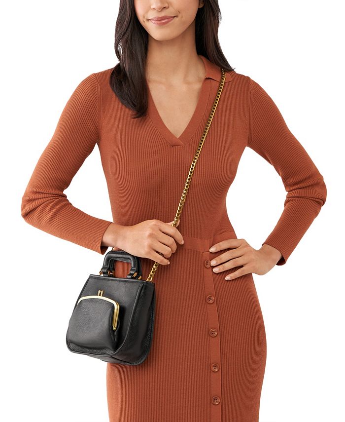 Fossil Leather Satchel Bag - Macy's