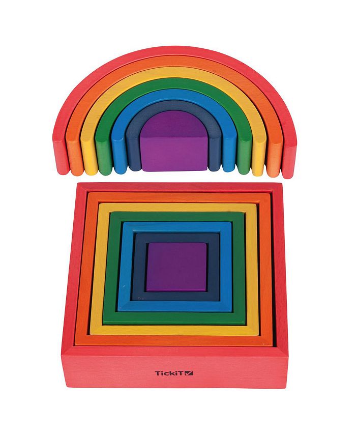 TickiT Rainbow Architect Arches and Squares - Set of 14 - Macy's