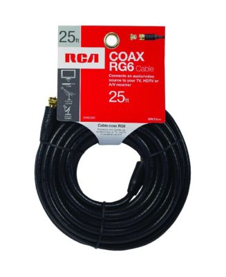 25ft. Black RG6 Coaxial Cable - Macy's