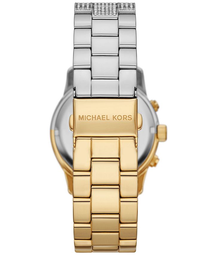 Michael Kors Women's Runway Chronograph Two-Tone Stainless Steel ...