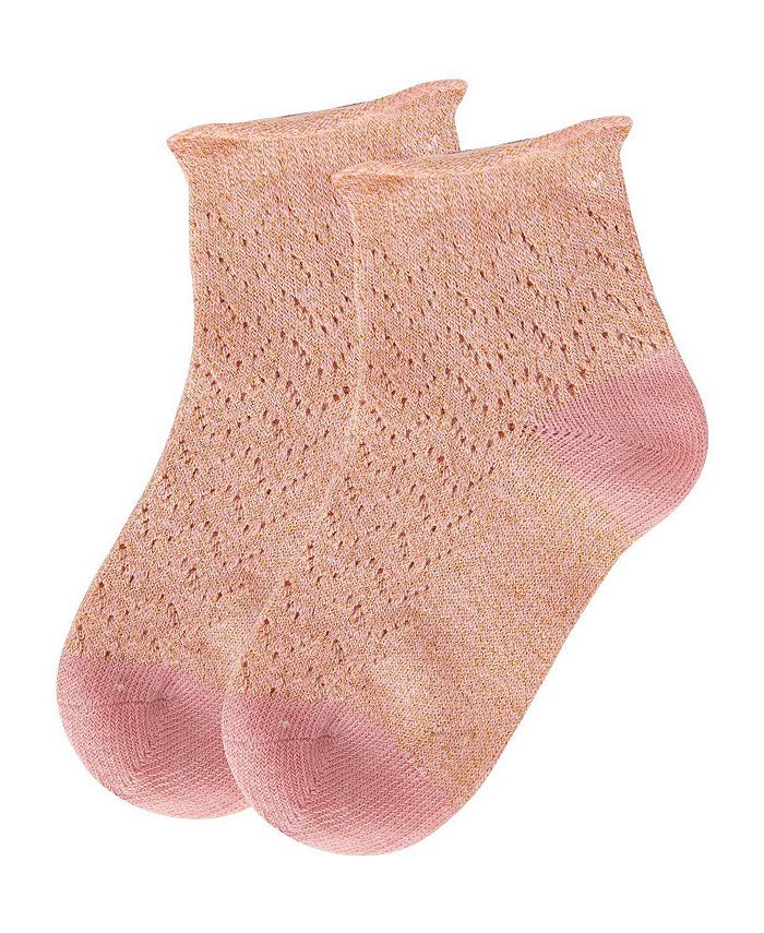 MeMoi Girl's Fuzzy Shimmer Cotton Blend Anklet Socks - Macy's