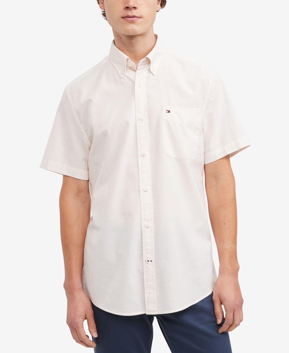 Tommy Hilfiger Men's Custom-fit Wainwright Shirt In Precious Pink ...