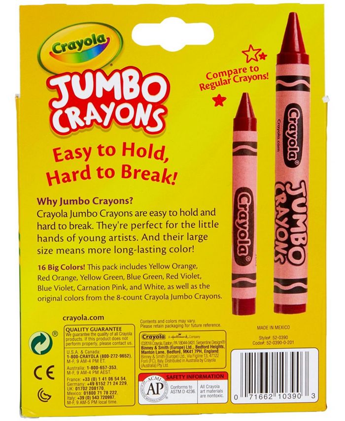 Crayola Jumbo Crayons-16/Pkg - Macy's