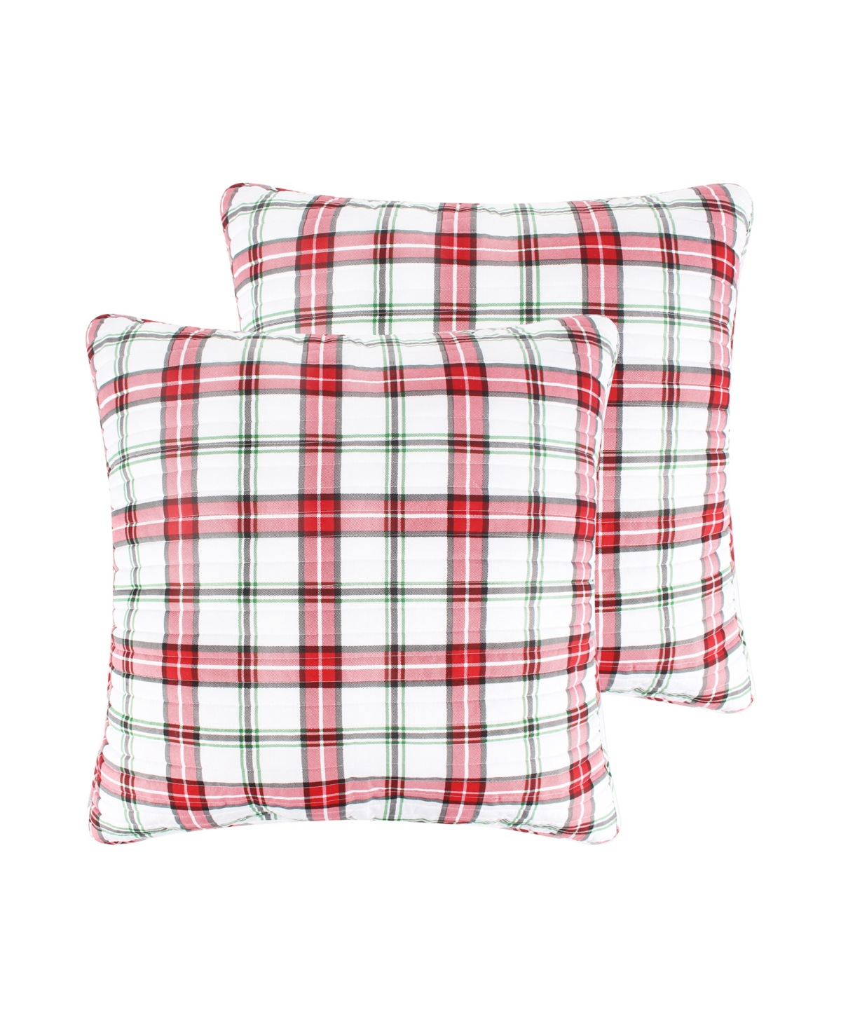 Click here for Levtex Meowy Christmas Plaid 2-Pc. Sham Set  Europ... prices