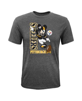 Big Boys Heathered Charcoal Pittsburgh Steelers Disney Kick Off Tri ...