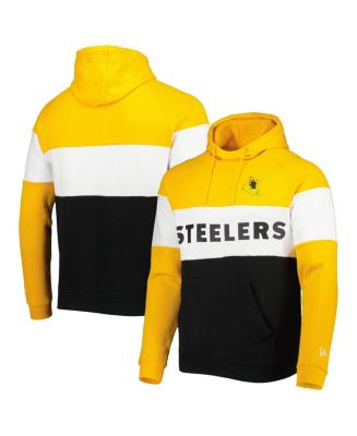 New Era Men's Black and Gold Pittsburgh Steelers Colorblock Throwback ...