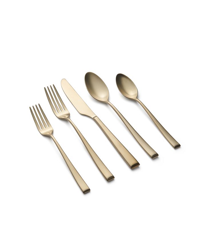 Cambridge Silversmiths Marlise Champagne Satin 20 Piece 18/10 Stainless ...
