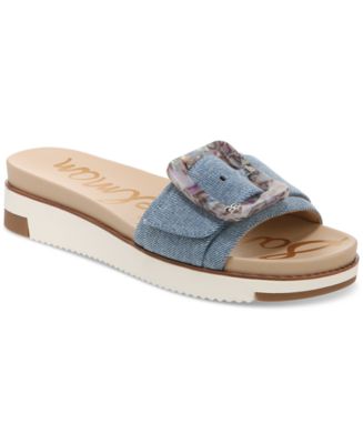 Sam Edelman Women's Ariane Platform Buckle Slide Sandals - Macy's