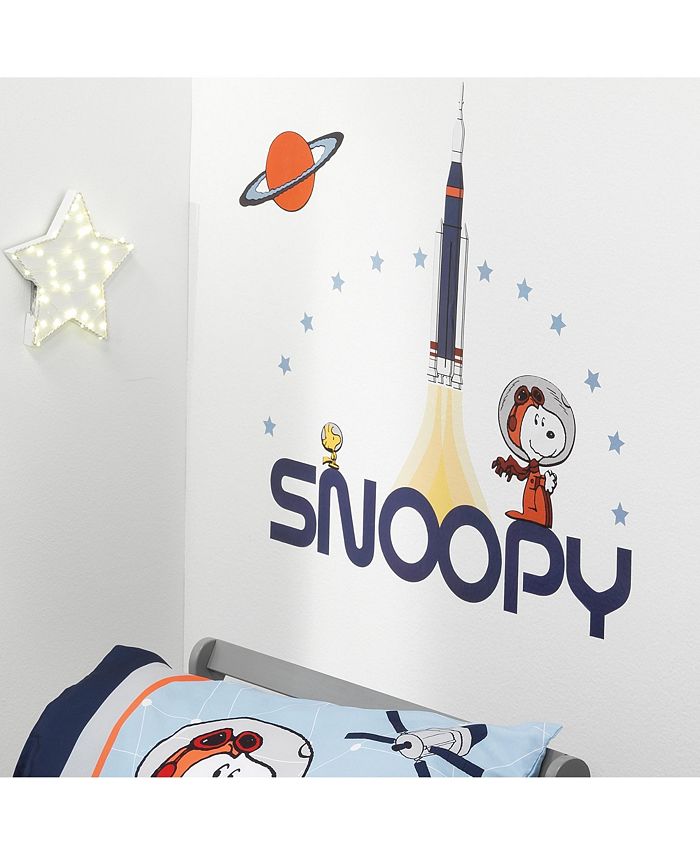 Bedtime Originals Astronaut Snoopy Blue Spaceship Wall Decals - Macy's